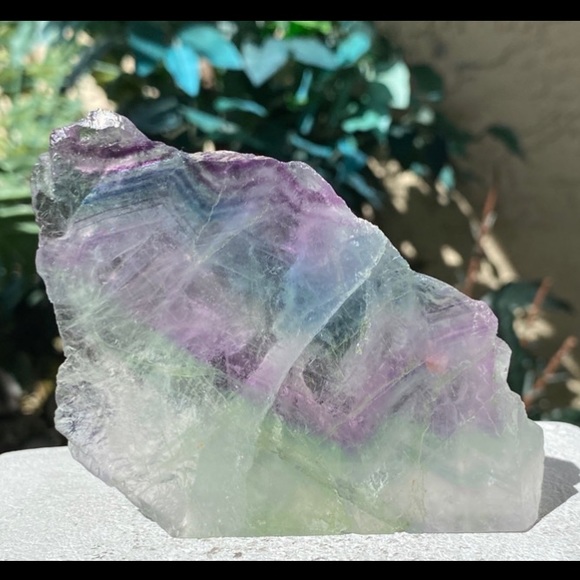 Accents | Rough Multicolor Fluorite Freeform Slab | Poshmark